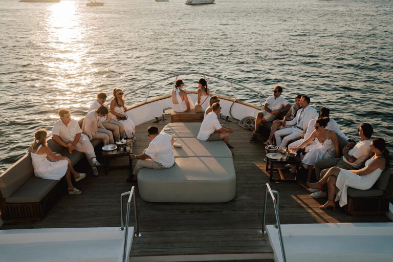 All-White Welcome Party Boat Ride in Cabo • Alexa Kay Events