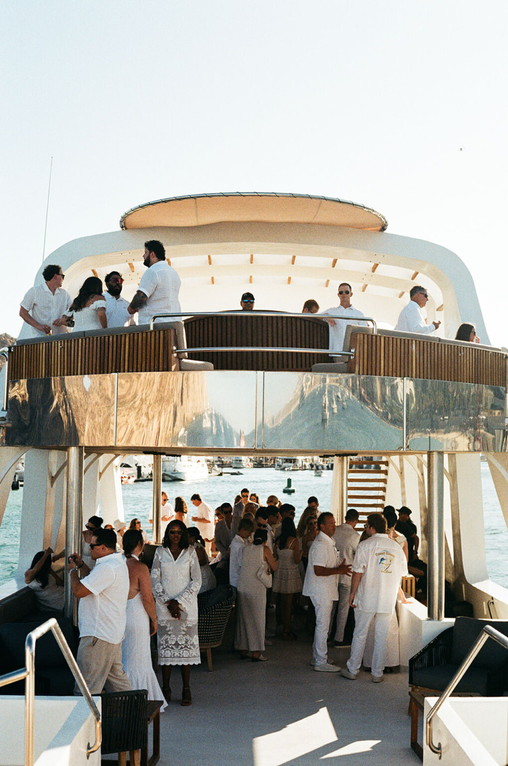 All-White Welcome Party Boat Ride in Cabo • Alexa Kay Events